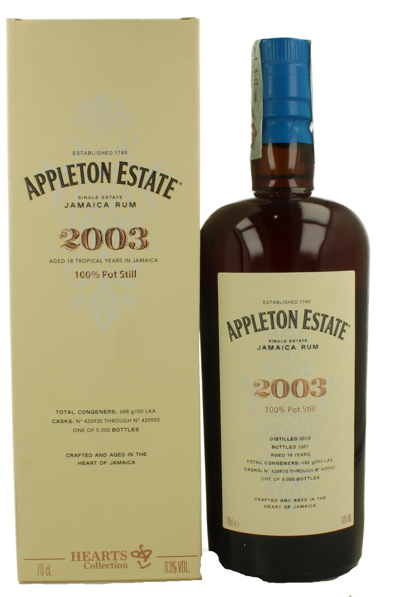 Appleton Jamaica Rum 18 Years old 2003 2021 70cl 63% OB-Velier ...