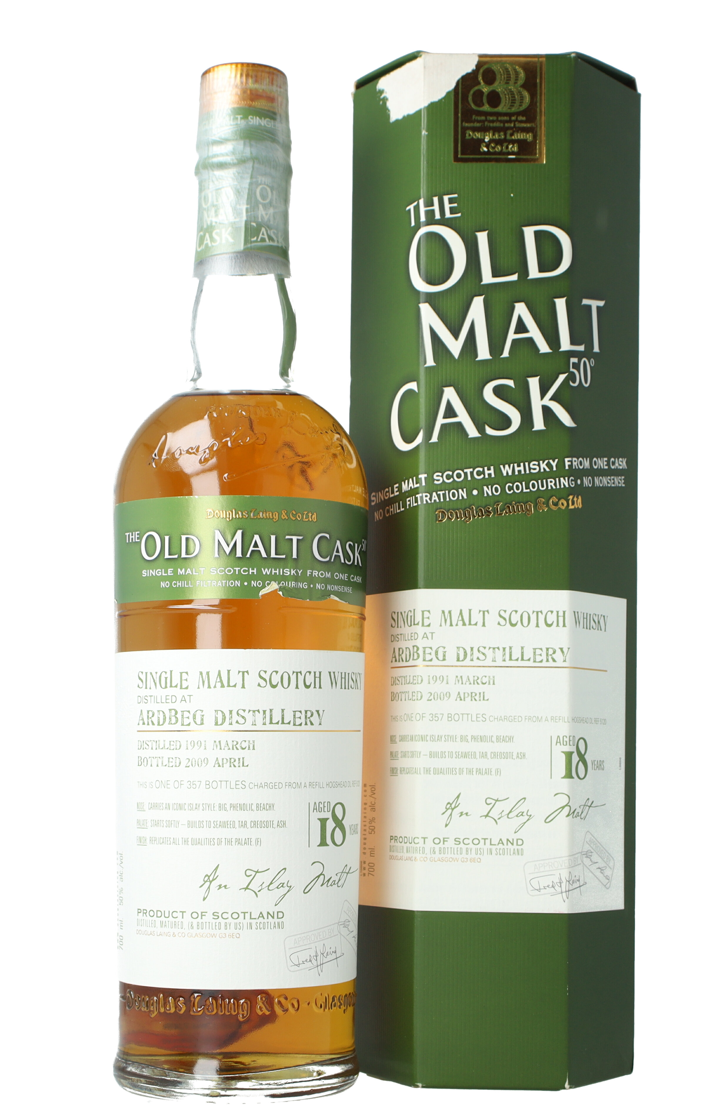 ARDBEG Islay Scotch Whisky 18 Year Old 70cl 50% Douglas Laing ...