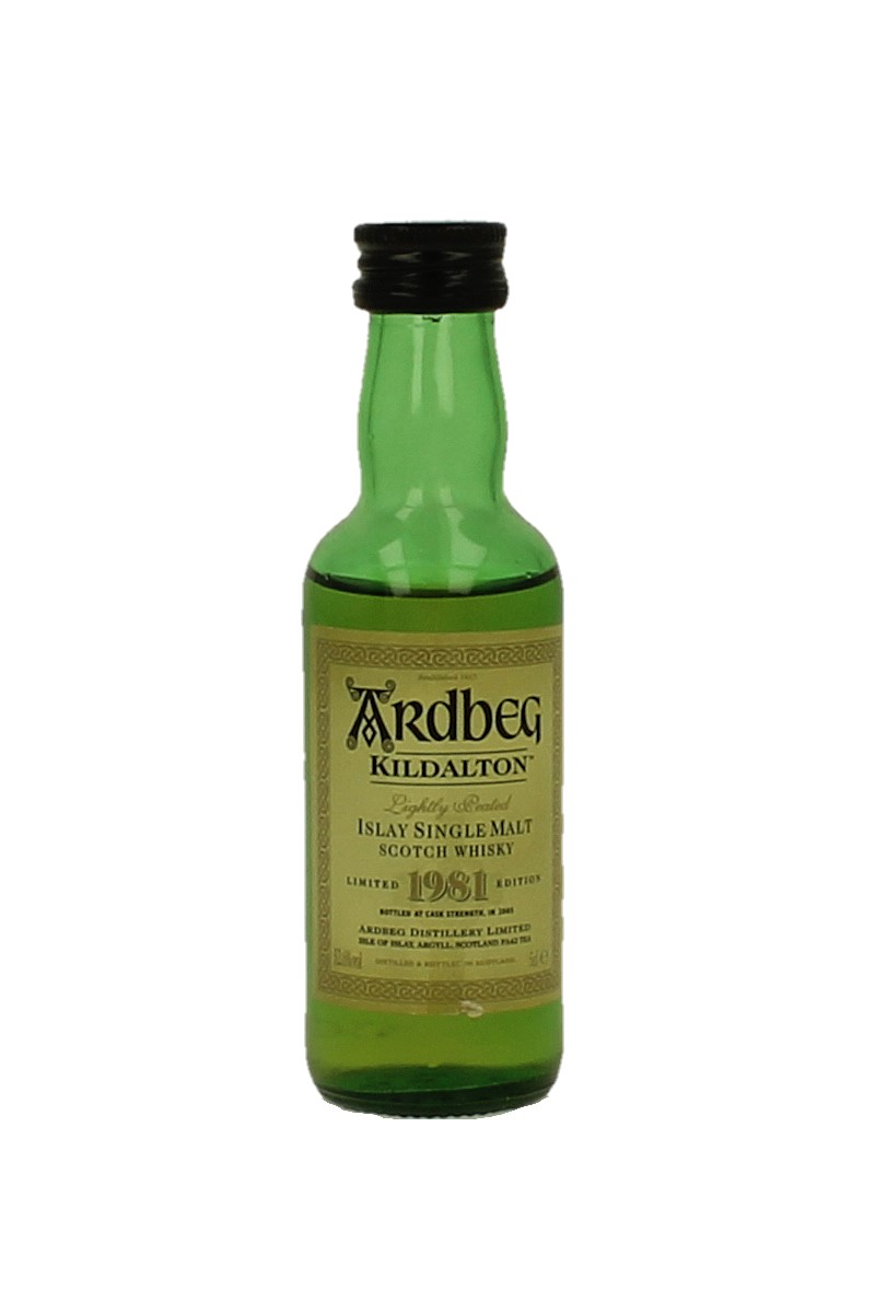 Ardbeg miniature 1981 5cl 52.6% - Products - Whisky Antique, Whisky ...