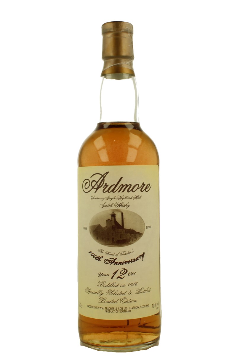 Ardmore Highland Scotch Whisky 12 Year Old 1986 70cl 43% OB-100th ...