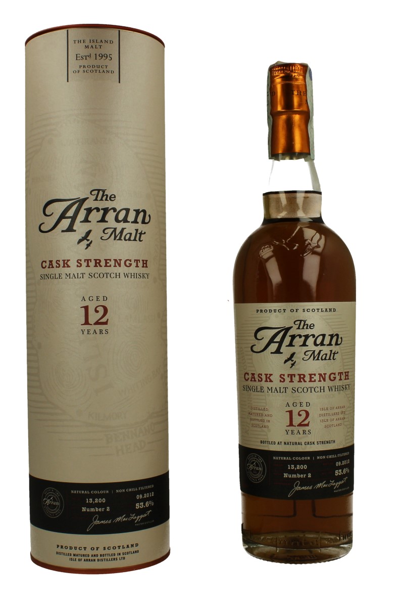 ARRAN 12 years old 2012 70cl 53.6% Ob- Cask strength limited edition ...