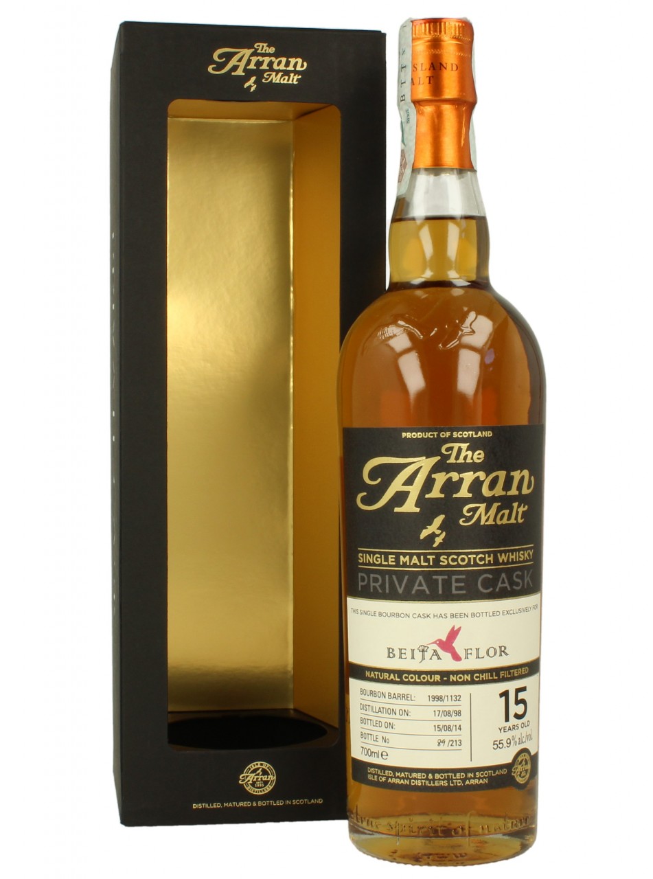 ARRAN 15yo 1998 2014 70cl 55.9% OB - for Beija Flor - Products - Whisky ...