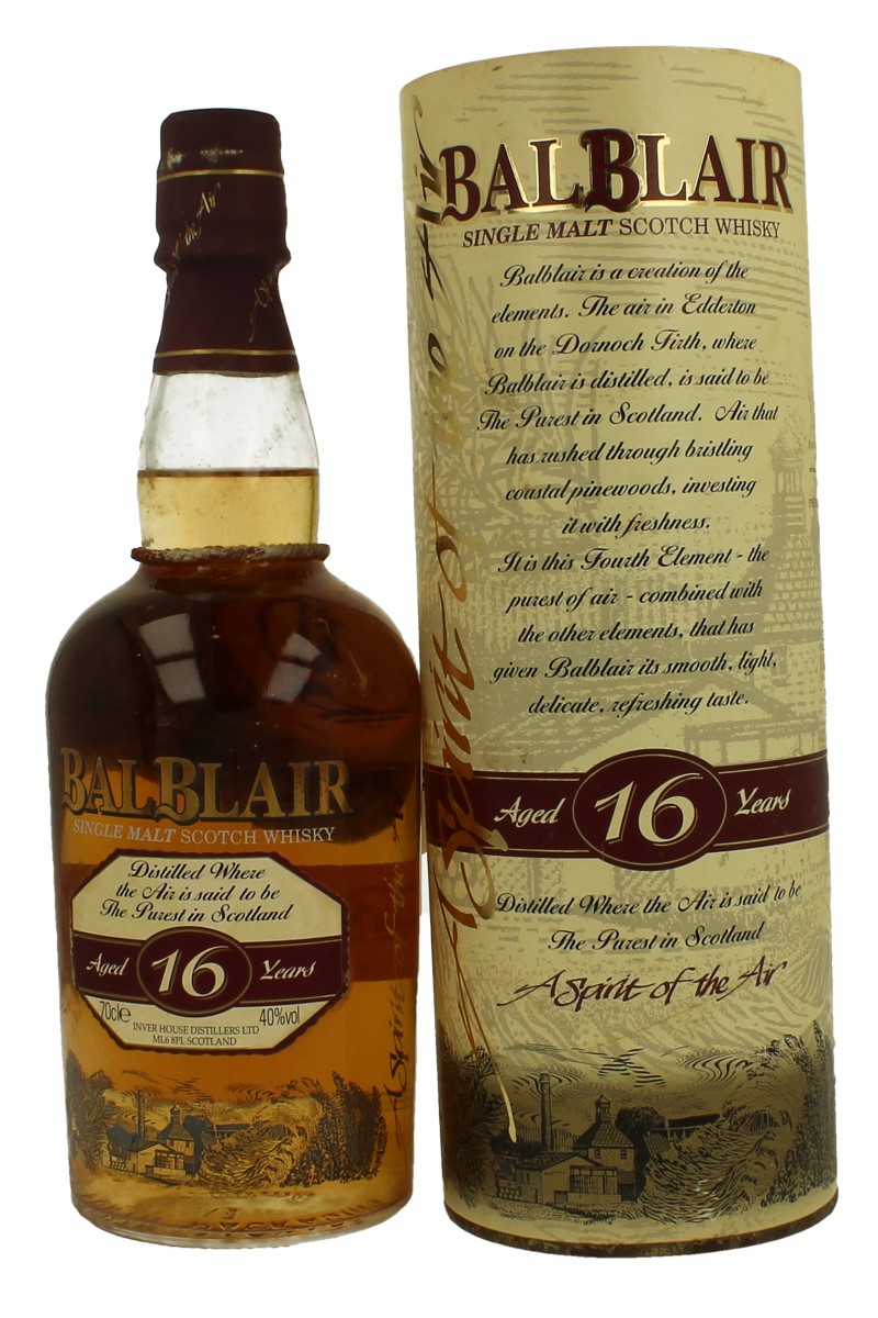 BALBLAIR 16yo Bot.Late 90's early 2000 70cl 40% - Products - Whisky ...