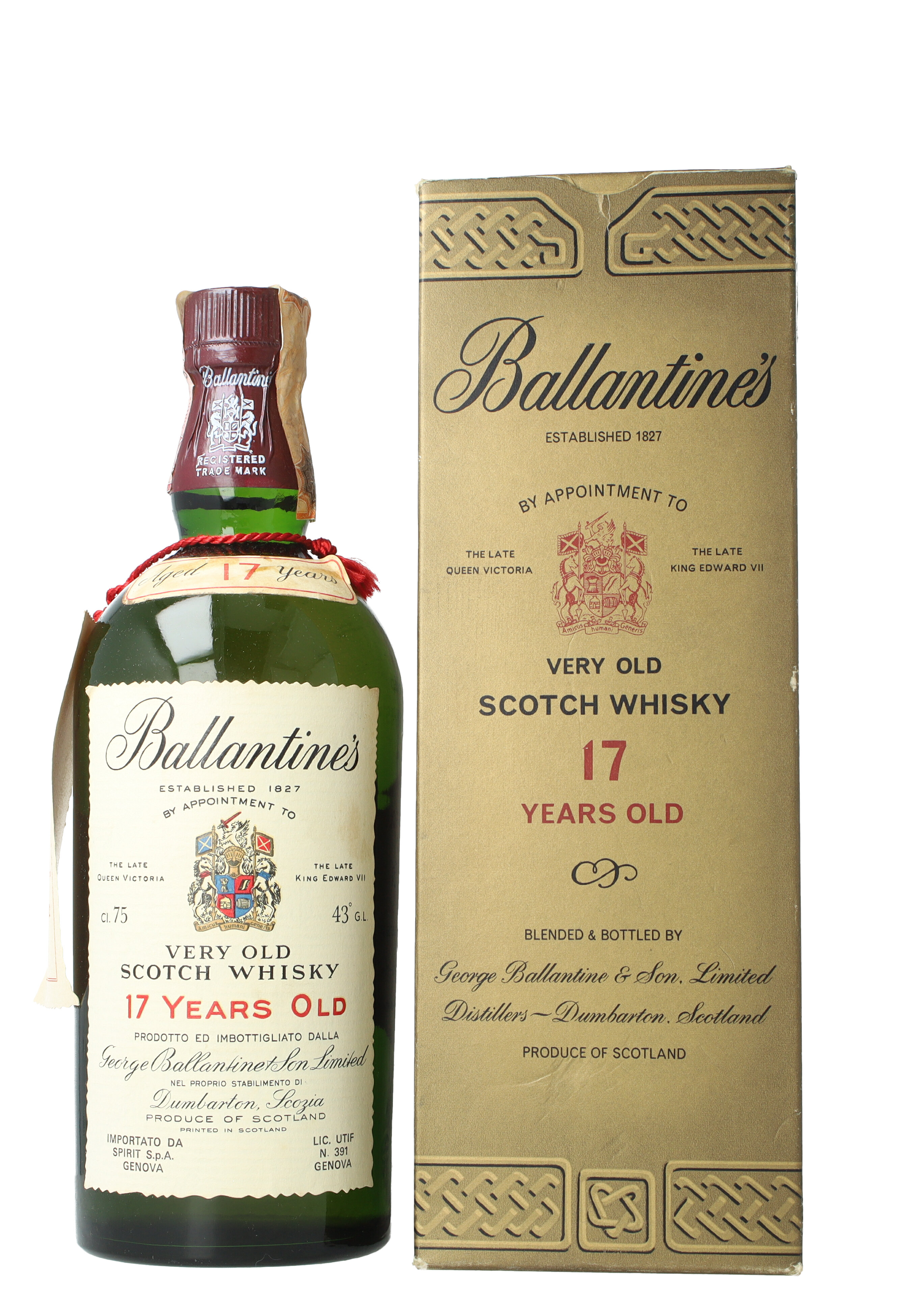 Ballantine's Scotch Whisky 17 Year Old - Bot. in The 70's 75cl 43% OB ...