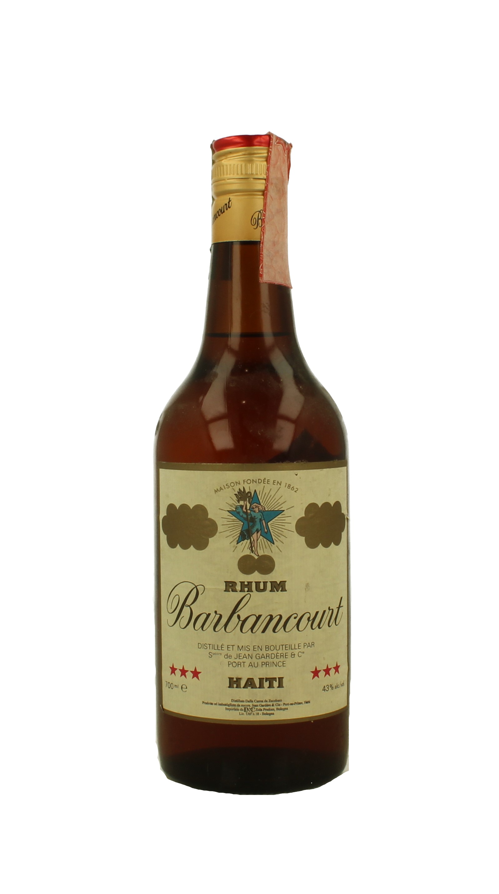 BARBANCOURT 3 Stars Bot in The 90's early 2000 70cl 43% - Products ...