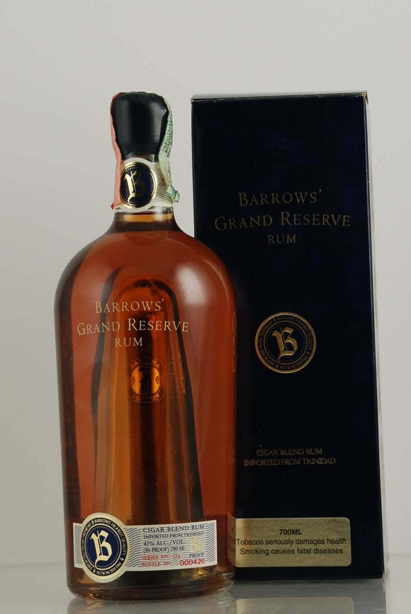 BARROWS RUM BISHOP 70CL 43% GRAND RESERVE CIGAR BLEND 420 BOTTLES ...