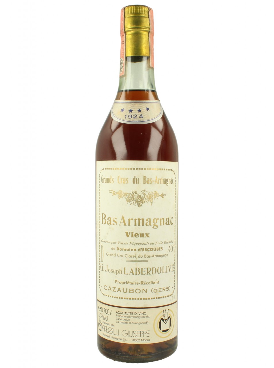 BAS ARMAGNAC LABERDOLIVE 1924 70CL 40% VERY VERY RARE - Prodotti ...