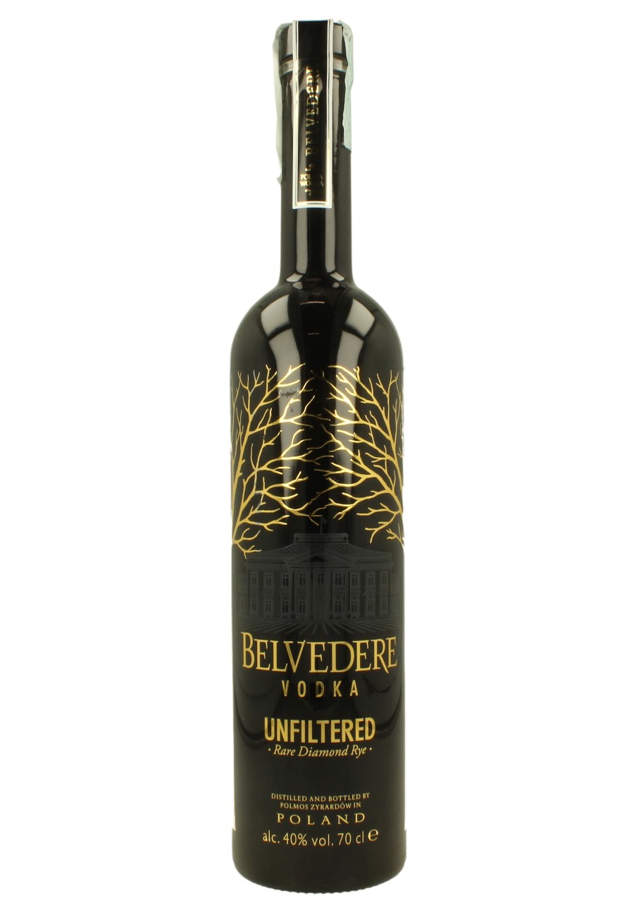 BELVEDERE UNFILTERED 70cl 40% Polmos Zyrardow - Vodka - Products ...