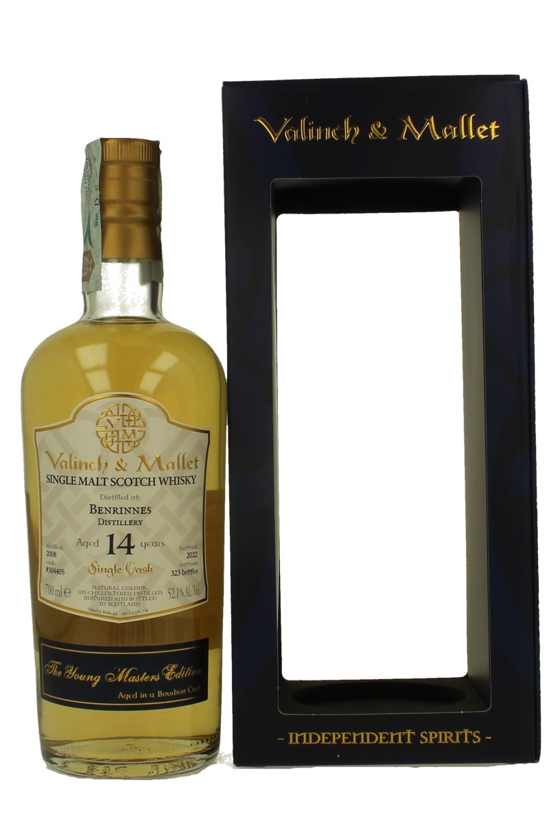 BENRINNES 14 Years Old 2008 2022 70cl 52.1% Valinch & Mallet cask ...