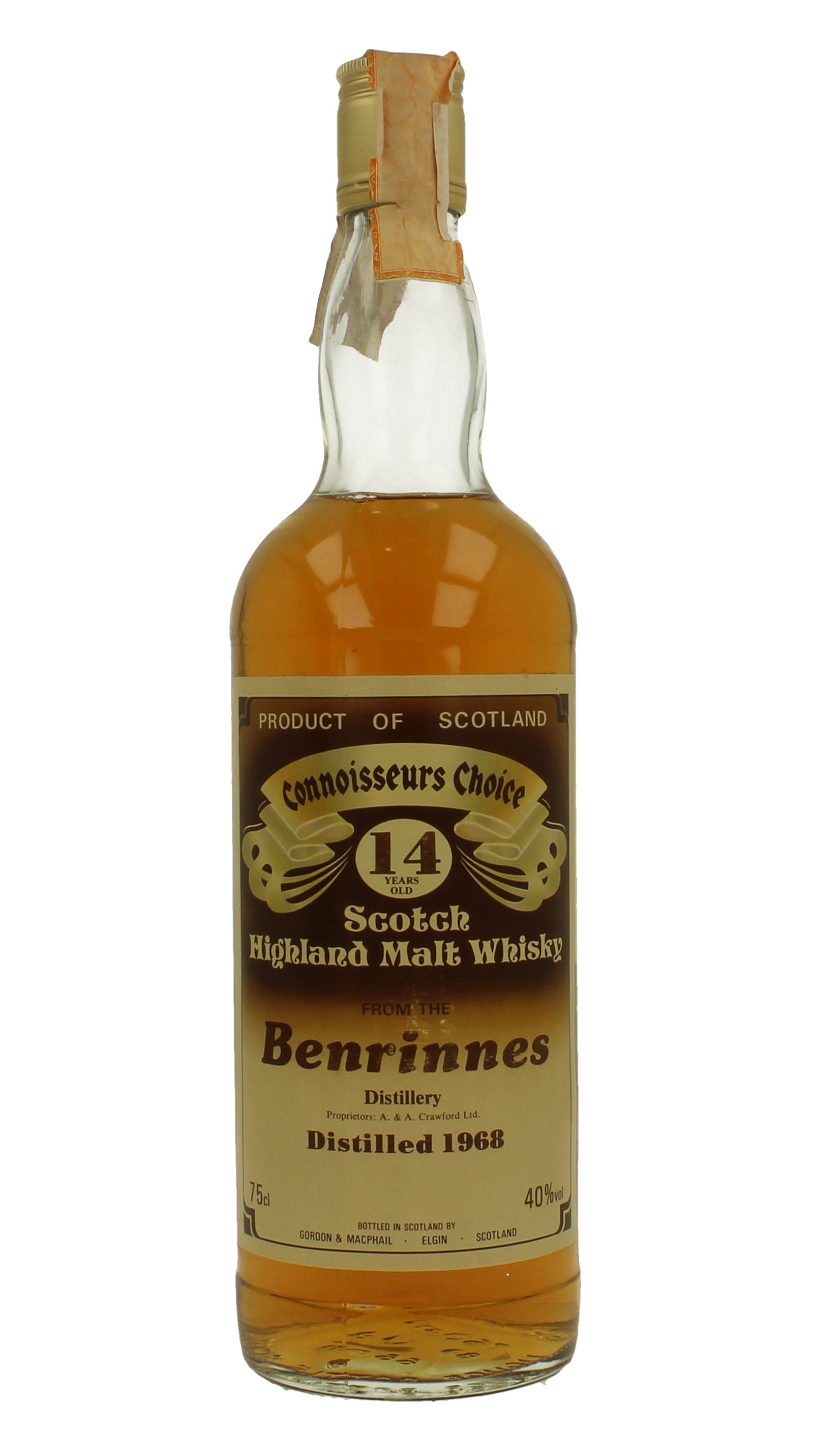 BENRINNES 14yo 1968 75cl 40% Gordon MacPhail - Connoiseur Choice ...