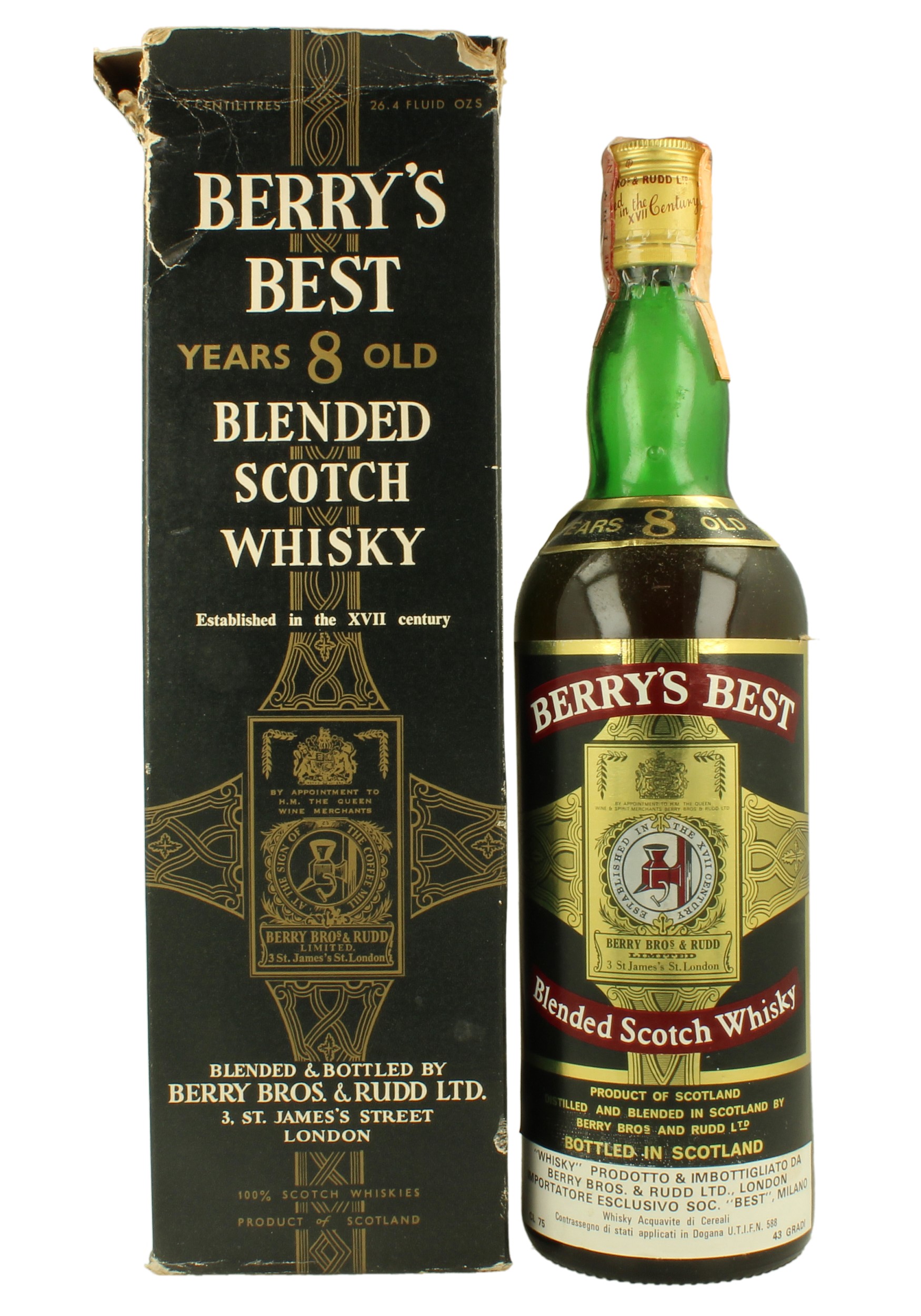 BERRY'S BEST 8yo Bot.70's 75cl 43% Berry & Bros Rudd - Blended ...