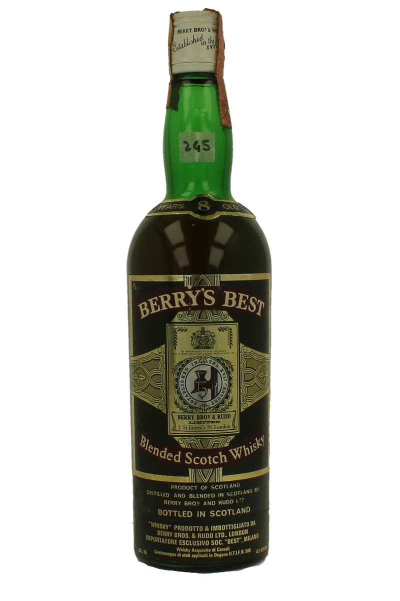 BERRY'S BEST 8yo Bot.70's 75cl 43% Berry & Bros Rudd - Blended ...