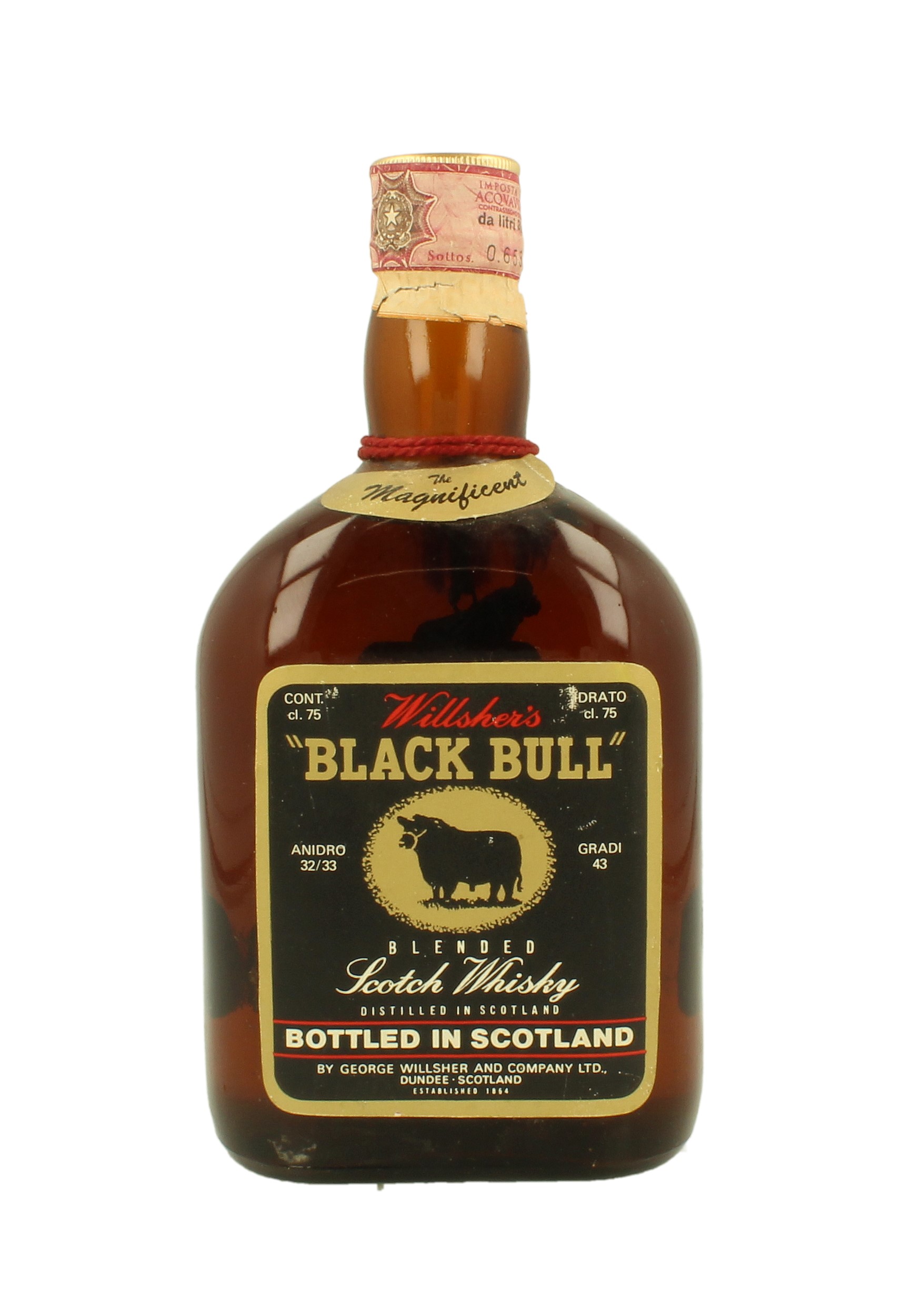 BLACK BULL The Magnificent Bot.60/70's 75cl 43% Angus Mac Donald ...