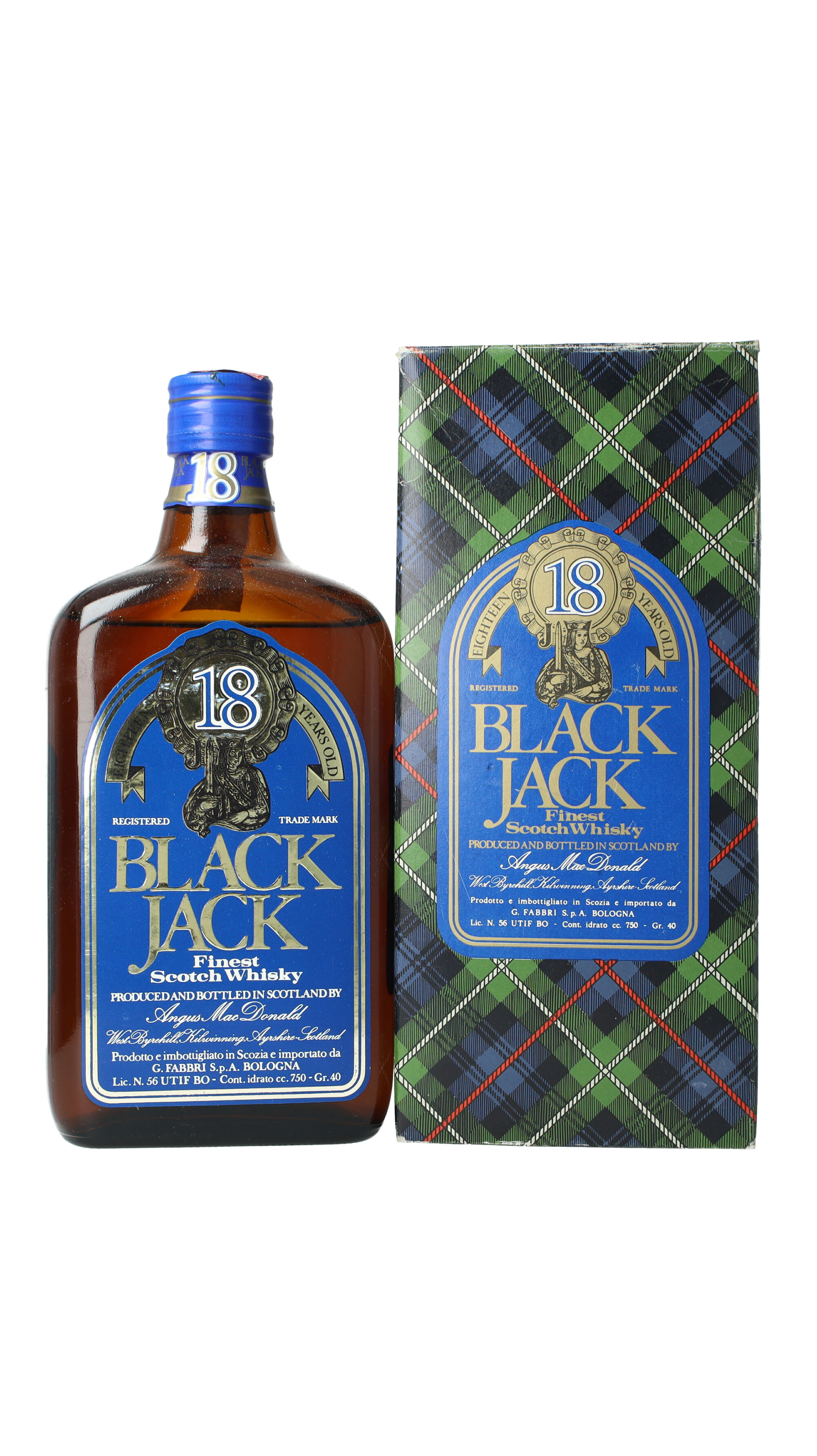 Black Jack Blended Scotch Whisky 18 year Old Bottled around 1970-1980 75cl 40% OB - Products ...