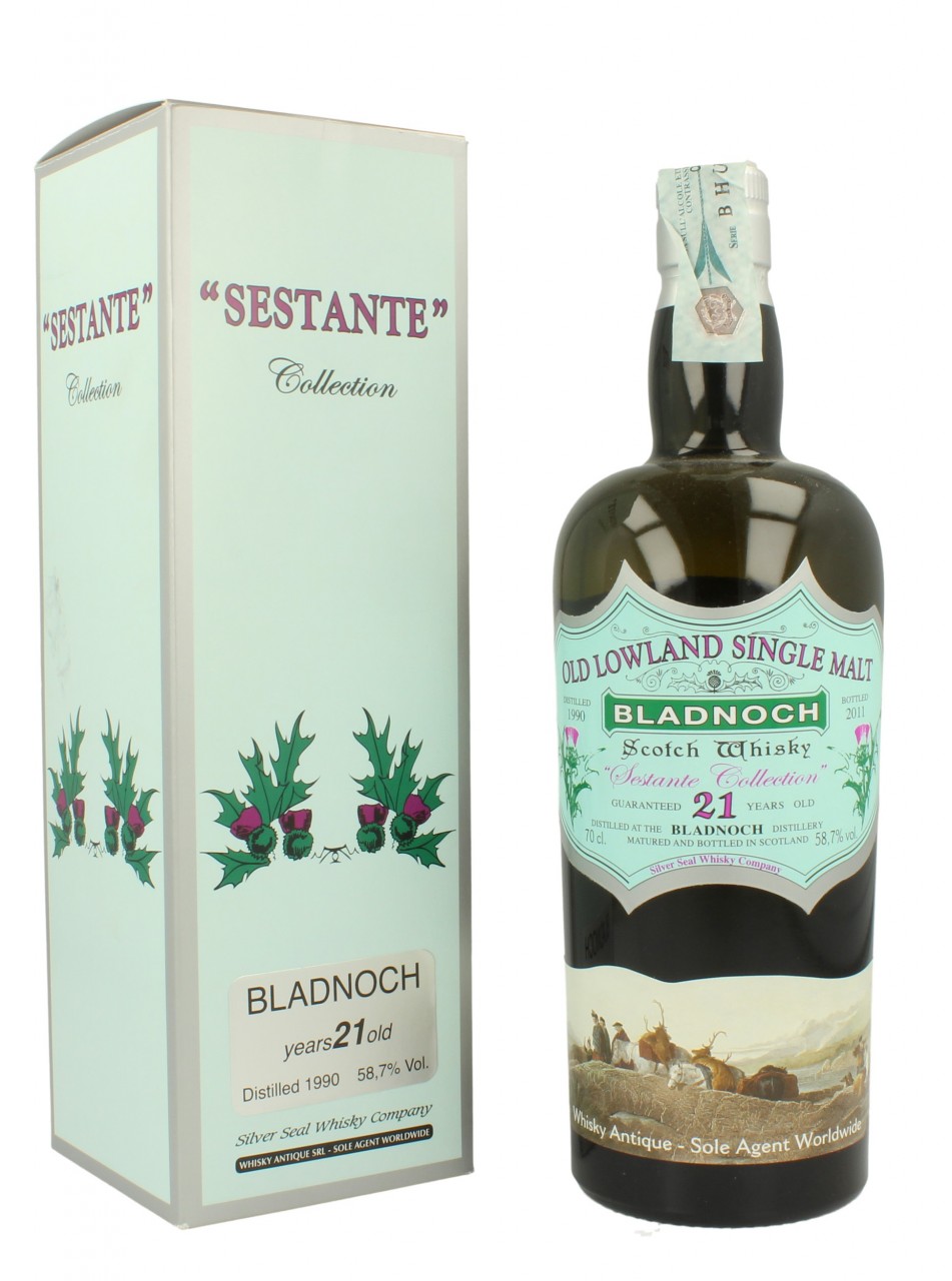 Bladnoch Lowland Scotch Whisky 21 Years old 1990 2011 780cl 58,7 Silver ...