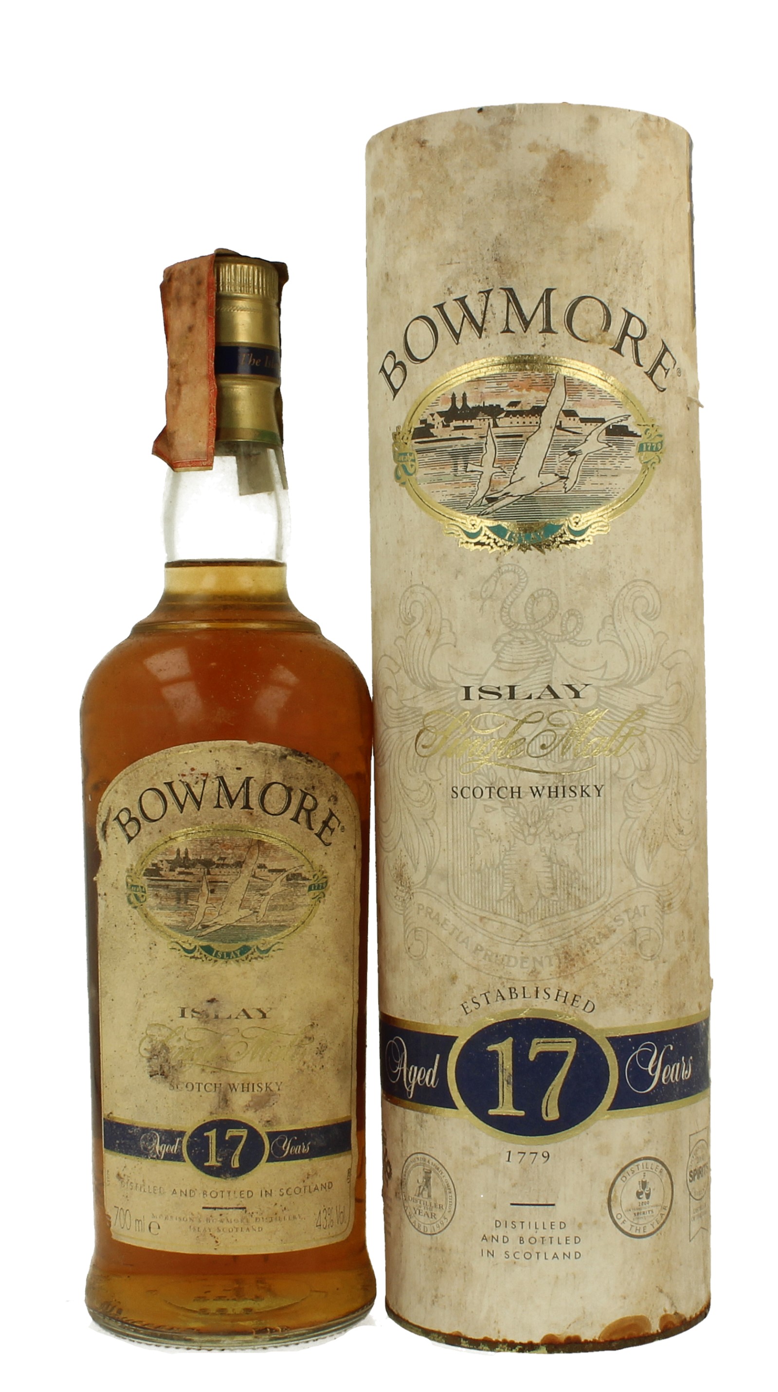 BOWMORE 17 Years Old Bot in The 90's 70cl 43% OB- bad label - Products ...