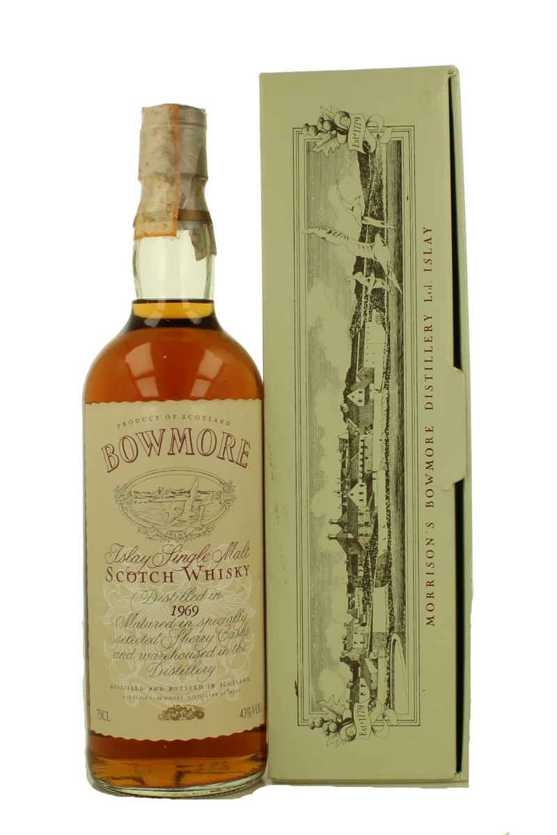 Bowmore Islay Scotch Whisky 1969 75cl 43% OB-Sherry Cask - Products ...