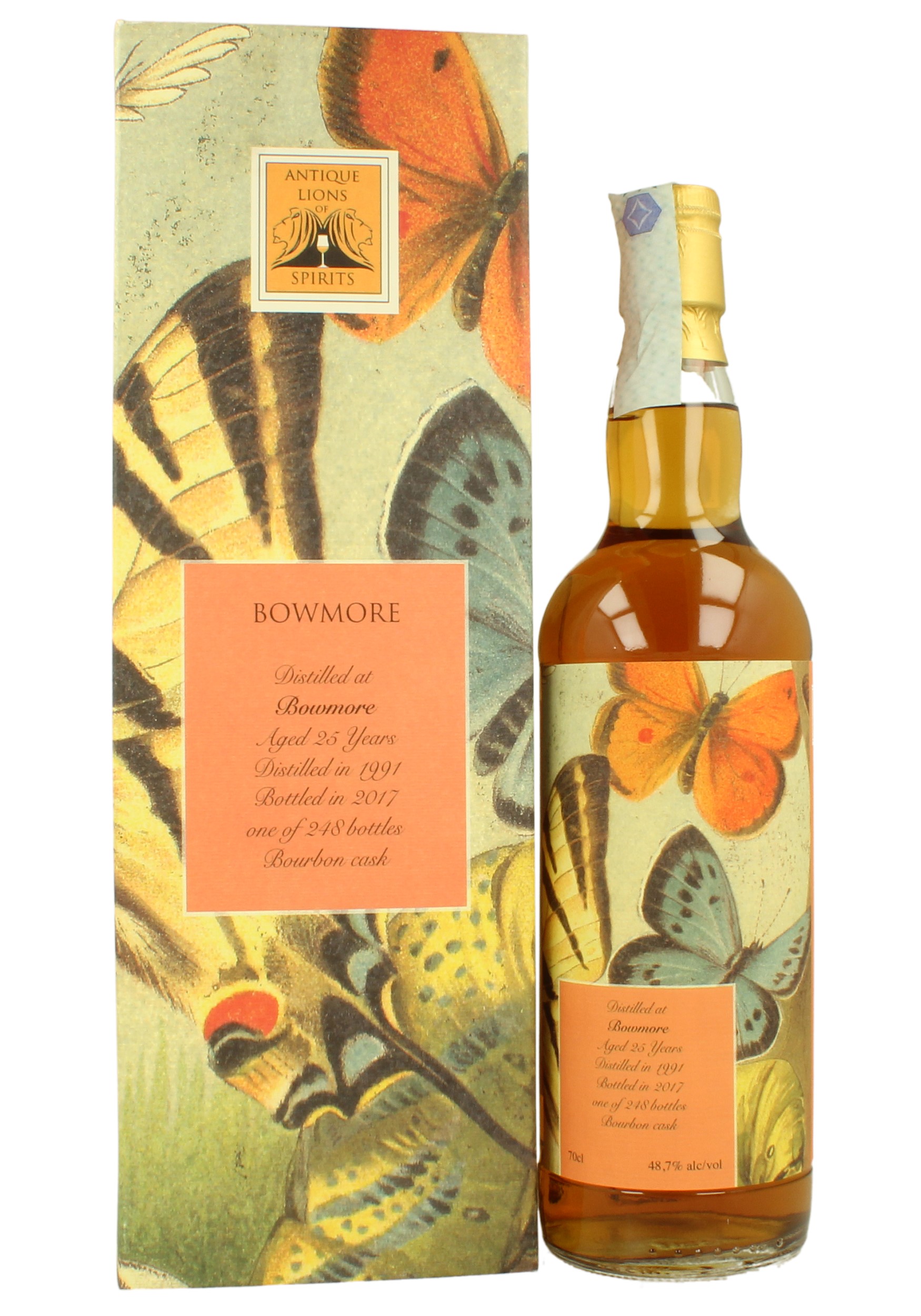Bowmore Islay Scotch Whisky 25 year old 1991 2017 70cl 48.7% Antique ...