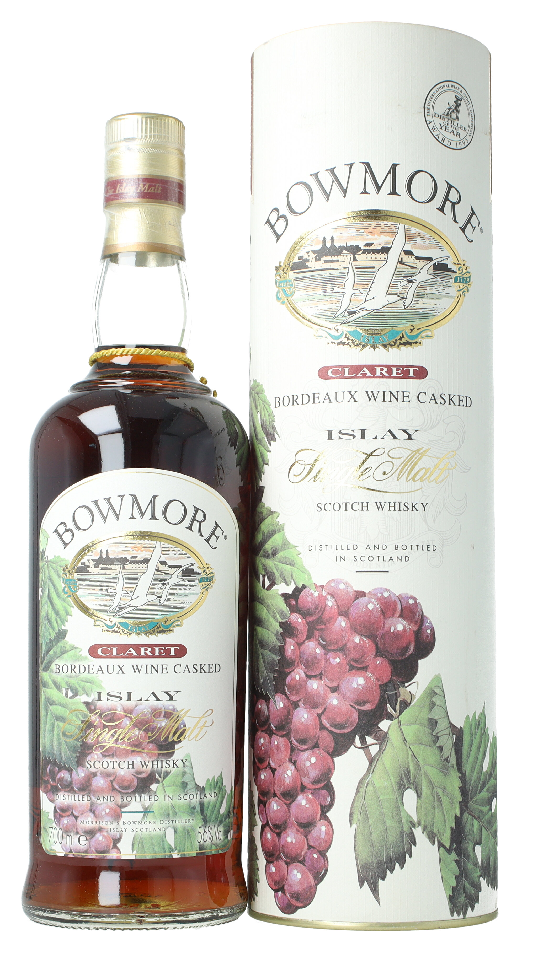 Bowmore Islay Scotch Whisky Bot in The 90's 70cl 56% OB- Claret ...