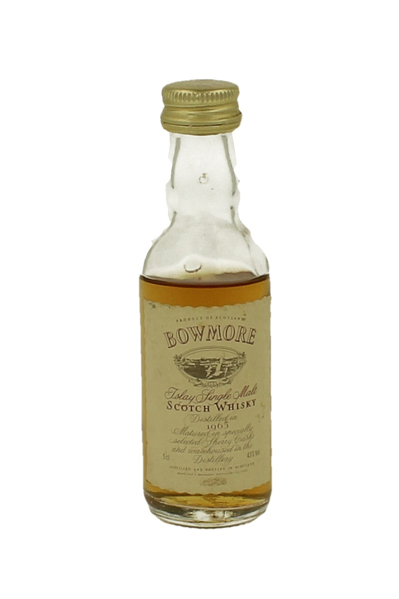 Bowmore Miniatures - Bot.70-80's 3x5cl 2x 1965 and Garden festival ...