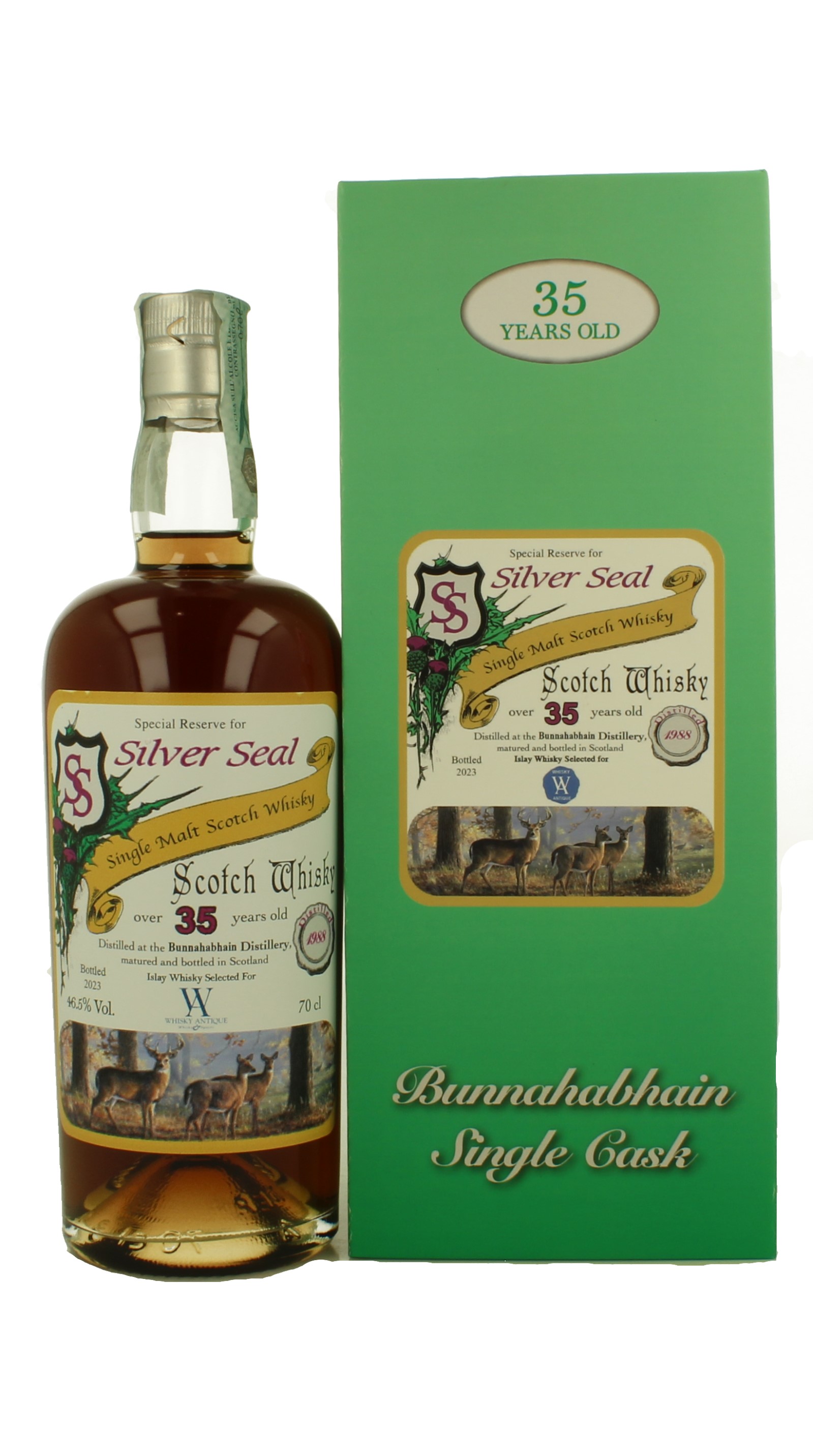 BUNNAHABHAIN Islay Scotch Whisky 35 years old 1988 2023 70cl 46.5% ...