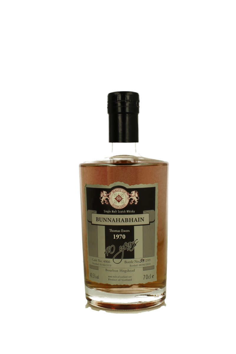 BUNNAHABHAIN Islay Scotch Whisky 40 Years Old 1970 70cl 40.5% Malts of Scotland - - Products ...