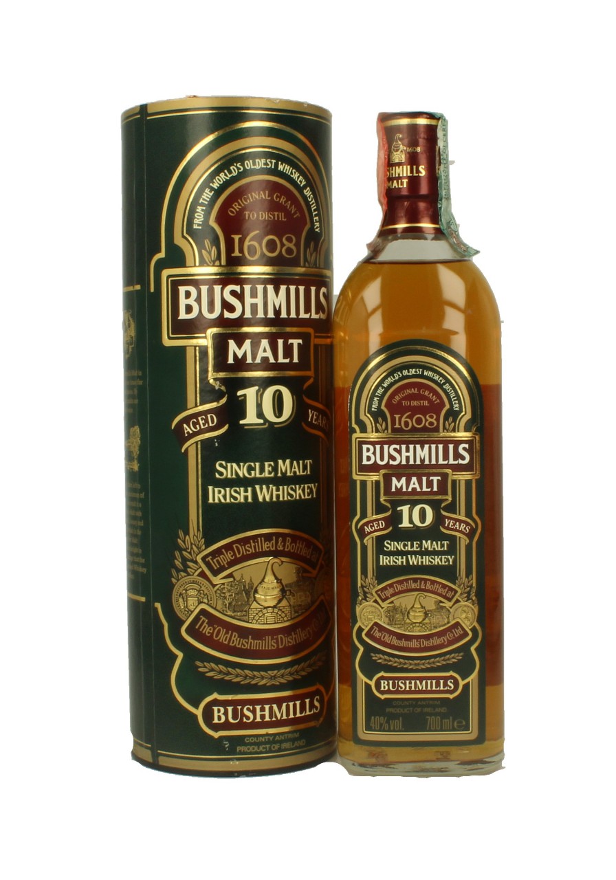 BUSHMILLS 10yo 70cl 40% Single Malt - Products - Whisky Antique, Whisky ...