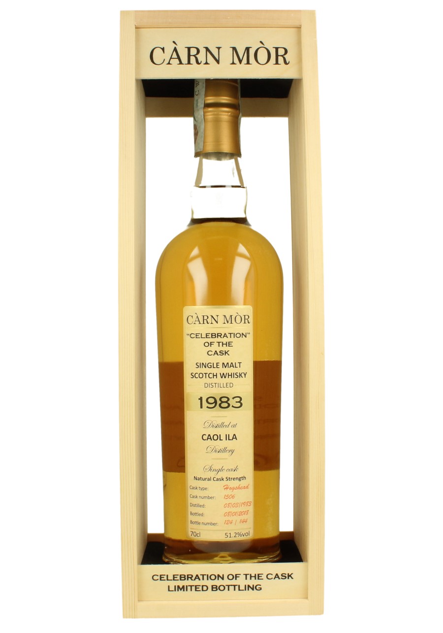 Caol Ila Islay Scotch Whisky 34 year old 1983 2018 70 CL 51.2% Carn Mor ...