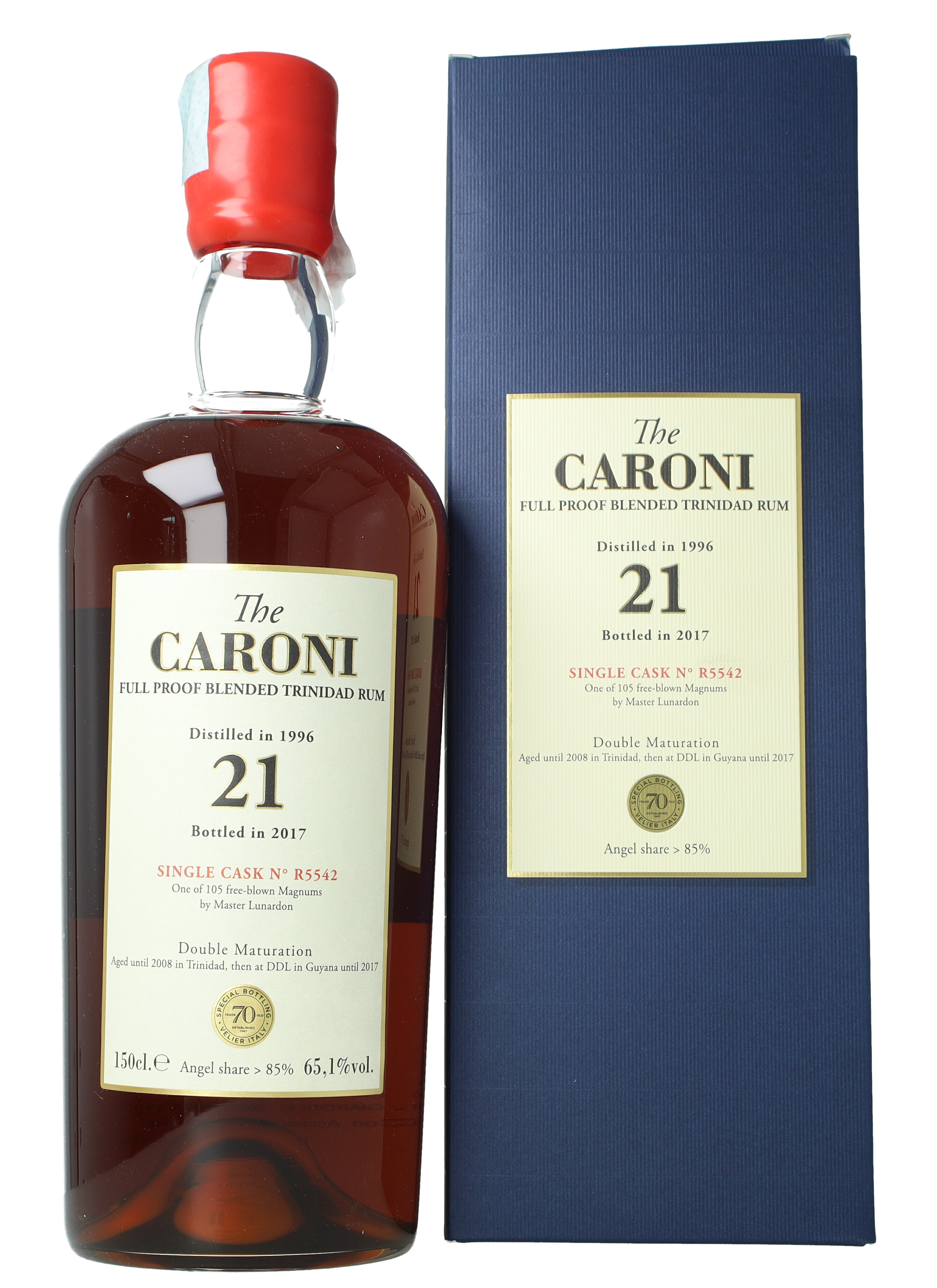 Caroni Trinidad Rum 21 Year Old 1996 2017 150cl 65.1% Velier -single ...