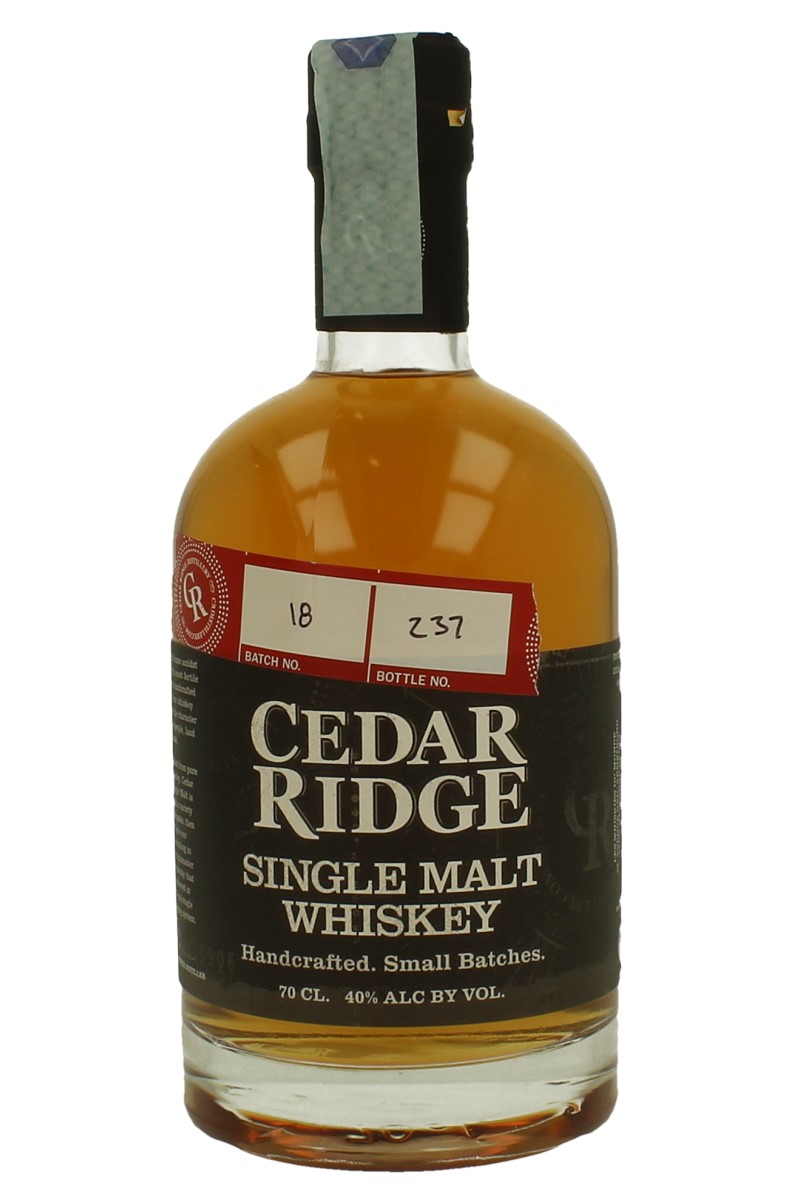 CEDAR RIDGE Single Malt 70cl 40% - Products - Whisky Antique, Whisky ...
