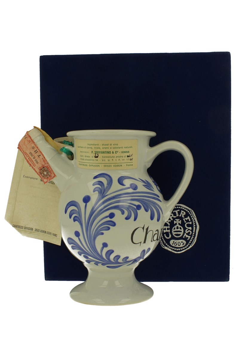 CHARTREUSE Bot 70-80's 75cl 41% OB-Soffiantino Import Very Rare ceramic ...