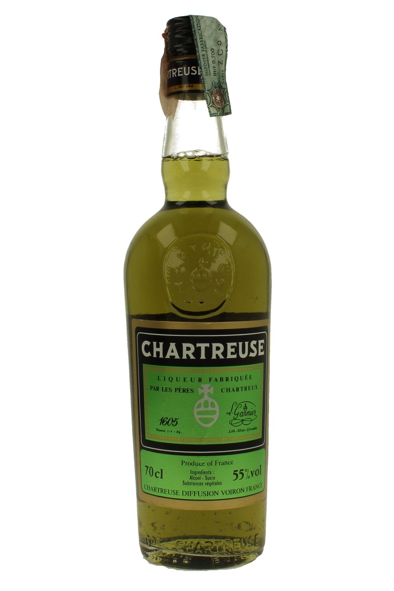 CHARTREUSE Green label Bot.90's 70cl 55% Garnier - Products - Whisky ...