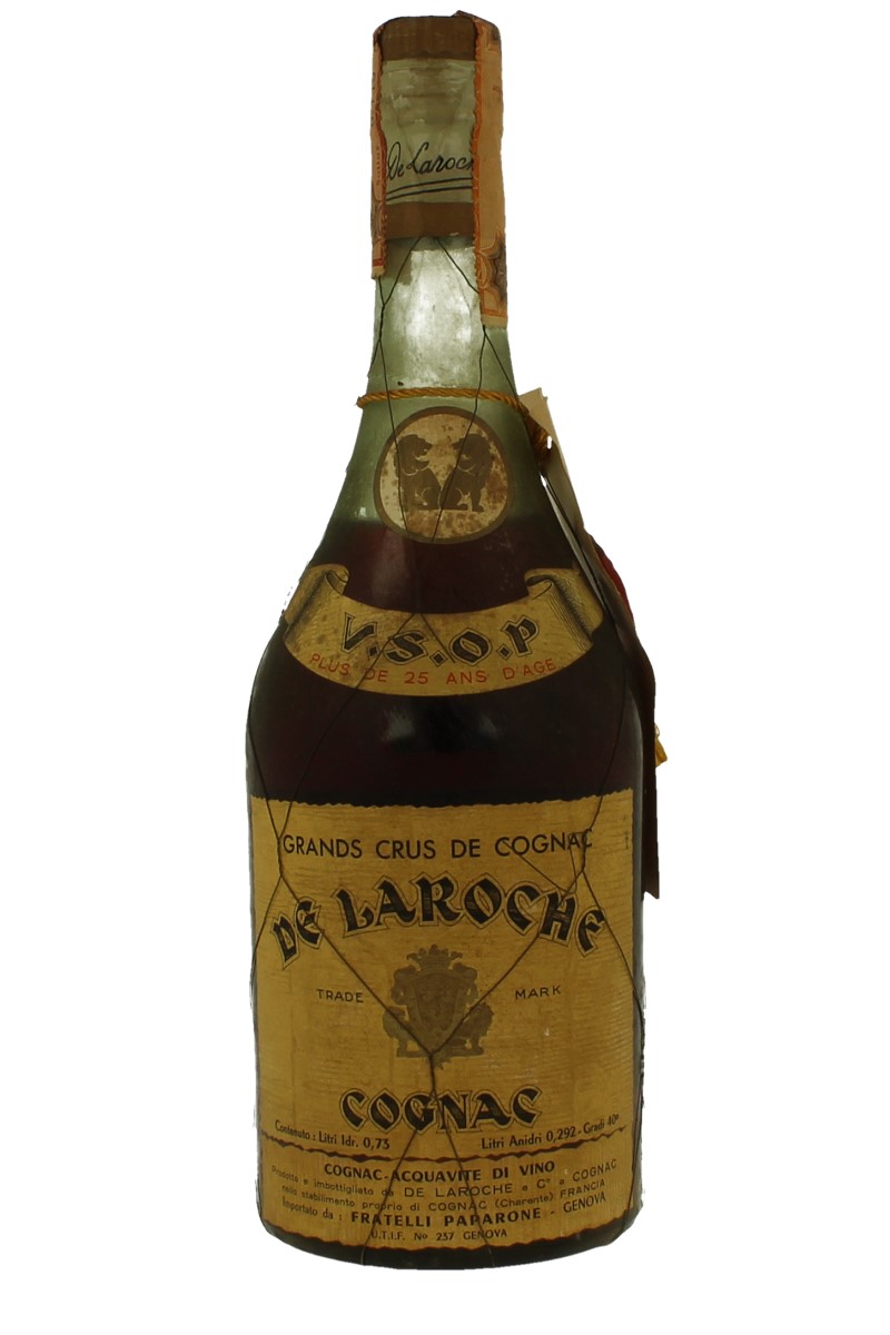 COGNAC DE LA ROCHE Over 25 Years old Bot 60/70's maybe 50's 75cl 40% ...