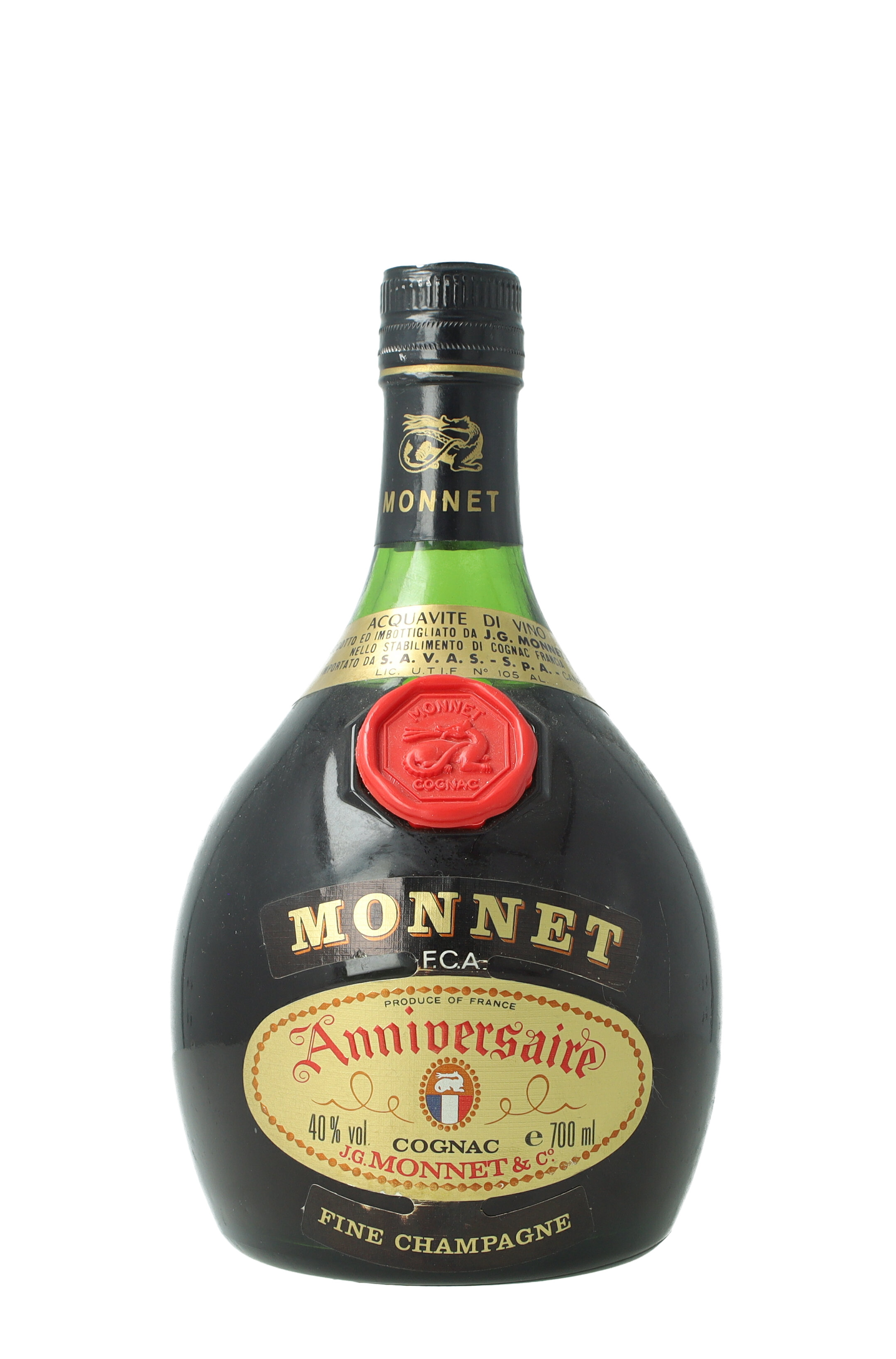 COGNAC MONNET Bot. in the 60'S /70's 75cl 40% ANNIVERSAIRE - Products ...
