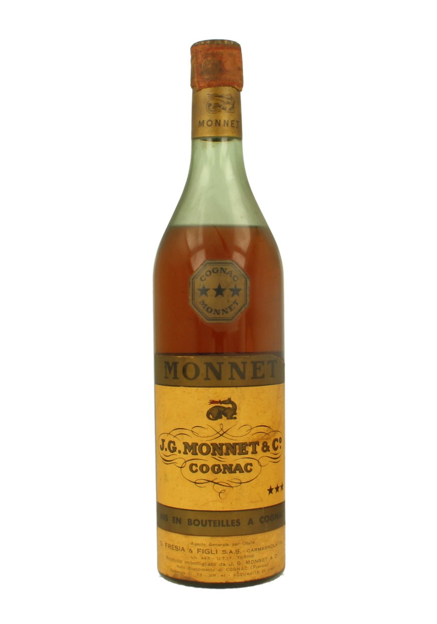 COGNAC MONNET TALL BOTTLE 73 CL 41 % BOTTLED IN THE 50'S - Products ...
