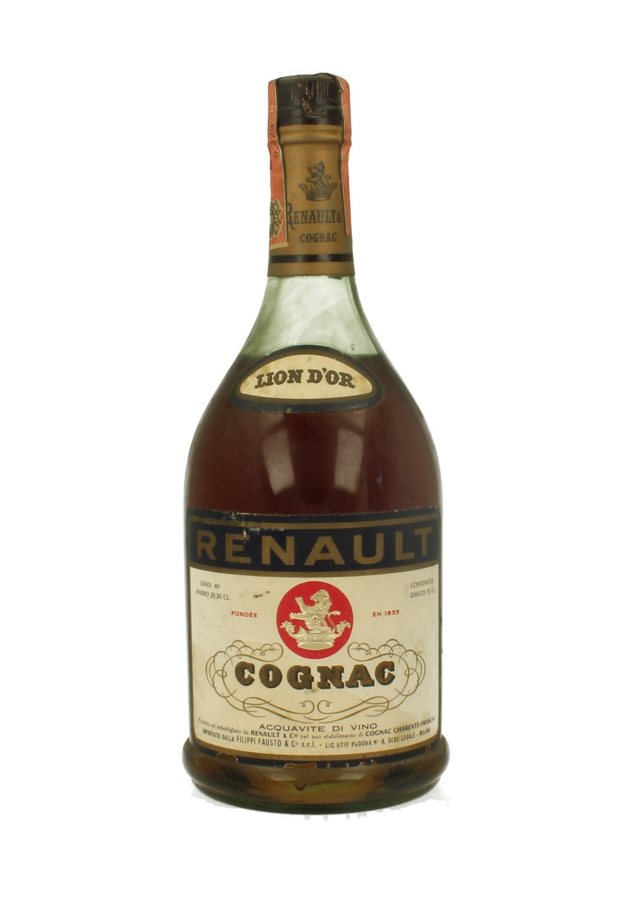 COGNAC RENAULT LION D'OR 73 CL 40 % VERY OLD BOTTLE - Products - Whisky ...
