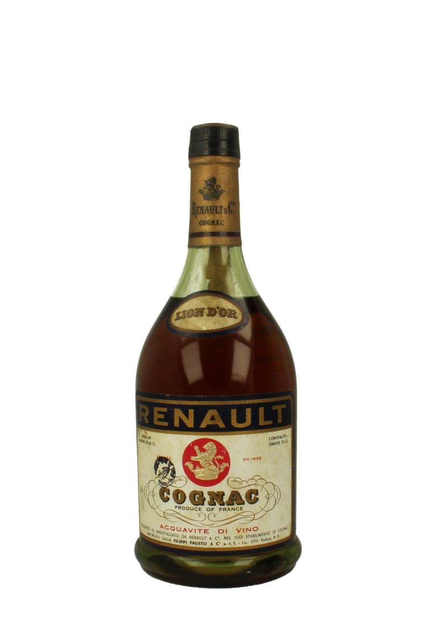 COGNAC RENAULT LION D'OR 73 CL 40 % VERY OLD BOTTLE - Products - Whisky ...