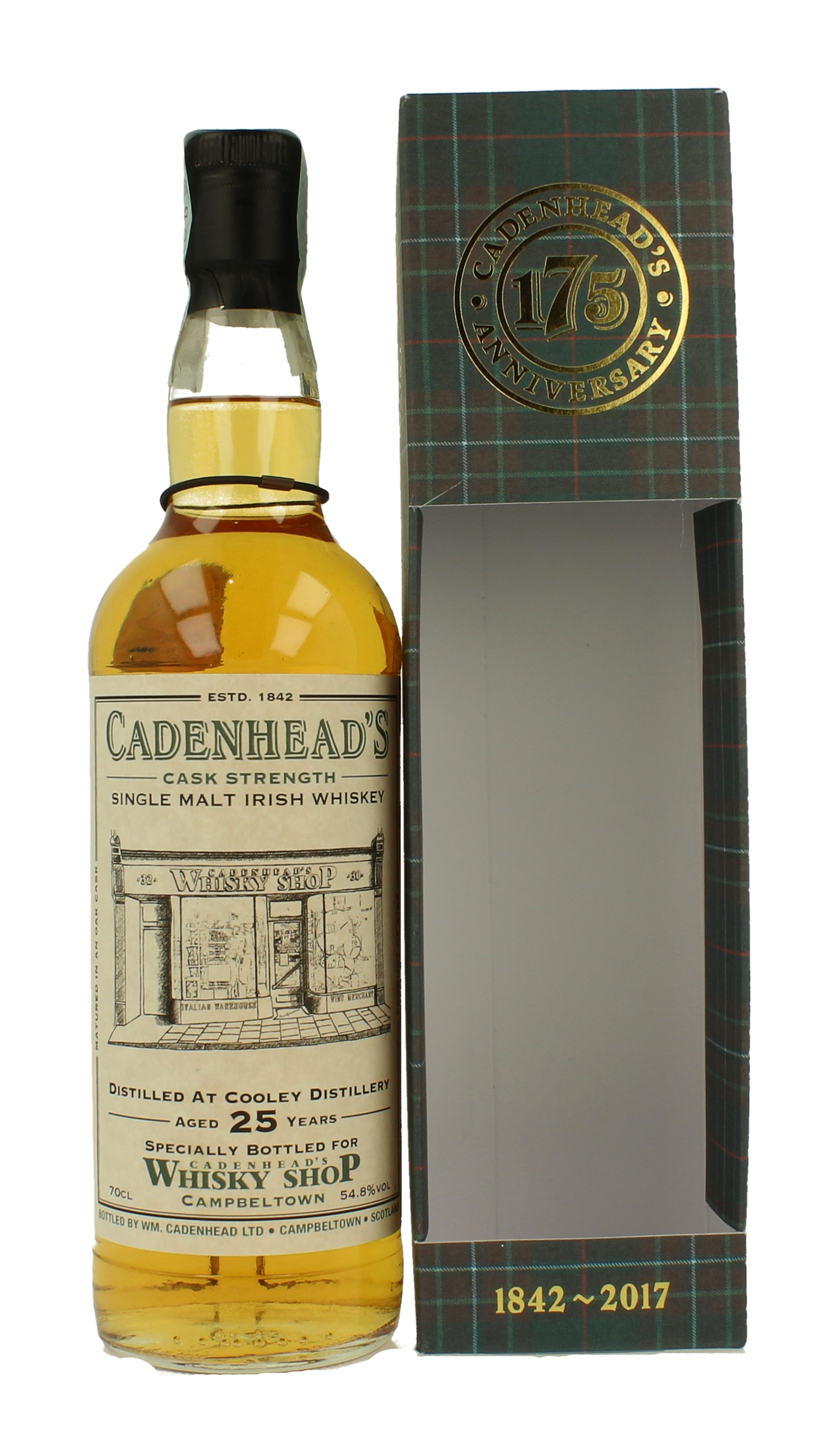 COOLEY IRISH 25 Years old 1992 2017 70cl 54.8% Cadenhead's - Whisky ...