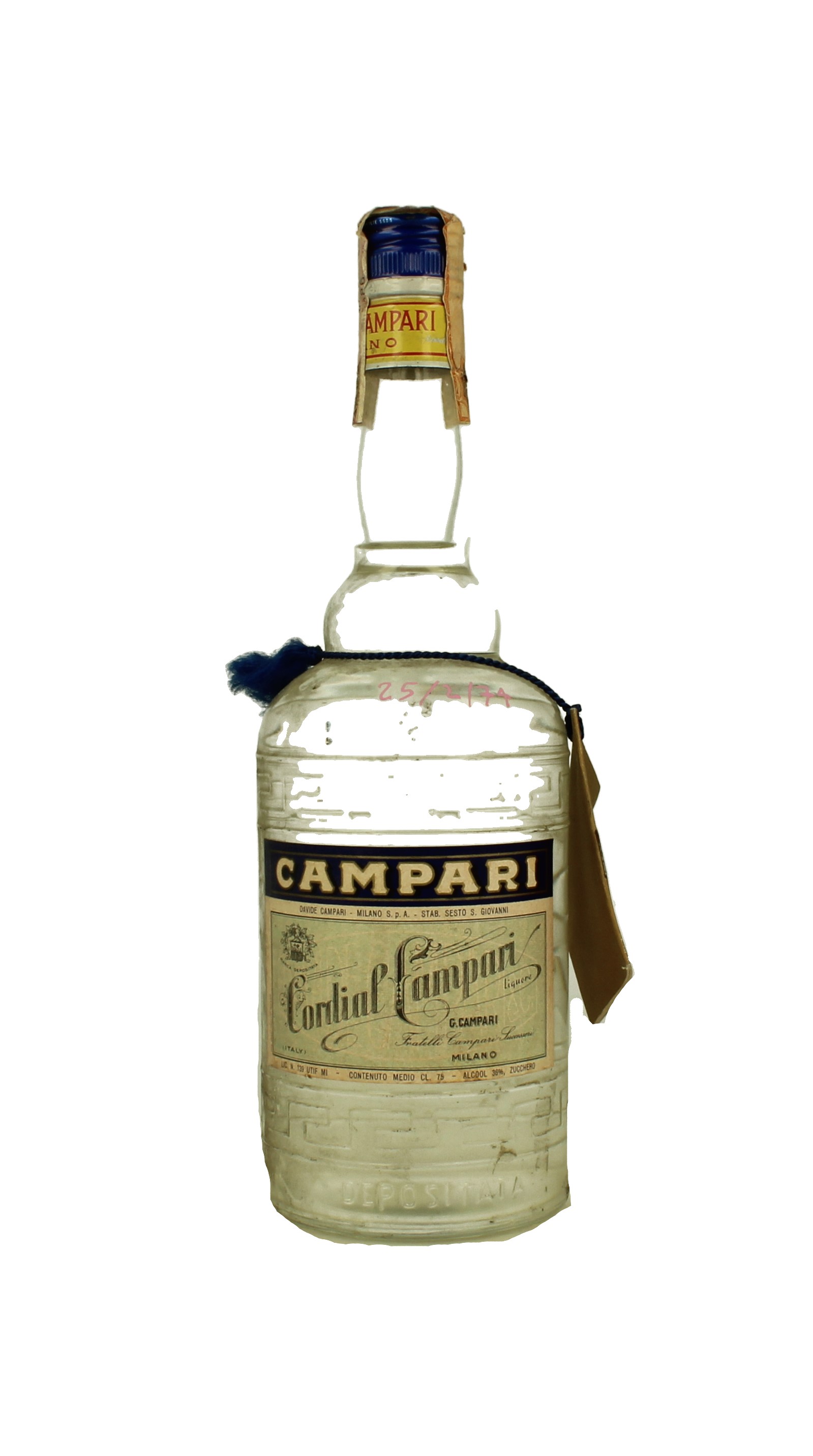 CORDIAL CAMPARI Bot 60/70's maybe 50's 75cl 36% - Products - Whisky ...