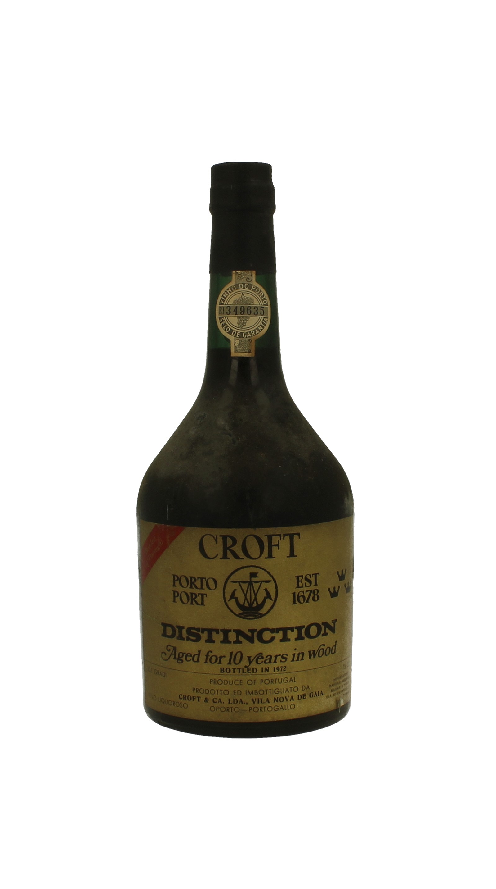CROFT Port 10 Years old Bot 60/70's 75cl 20% Distinction - Products ...