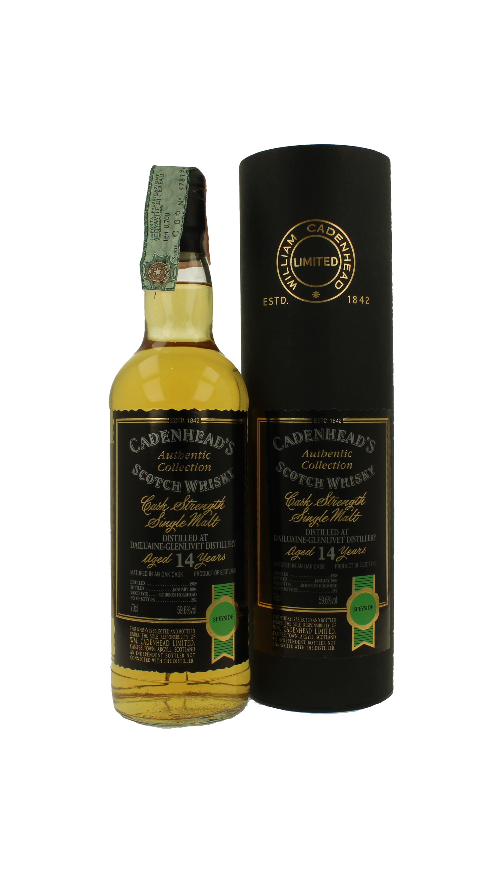 DAILUAINE 14 years old 1989 2004 70cl 59.6% Cadenhead's - Authentic Collection - Products ...