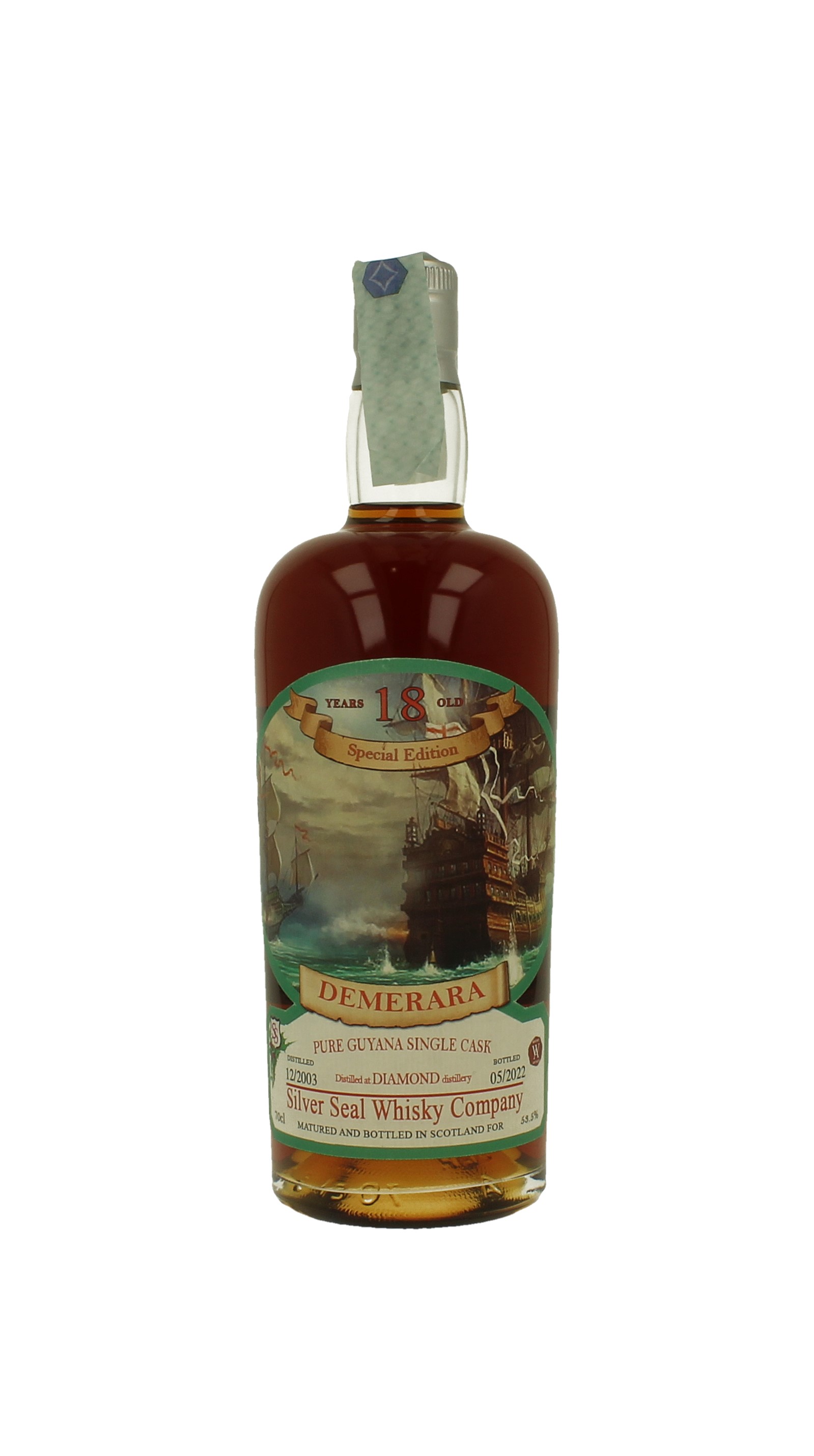 Demerara Diamond Rum 18 Years Old 2003 70cl 53.5% Silver Seal per ...
