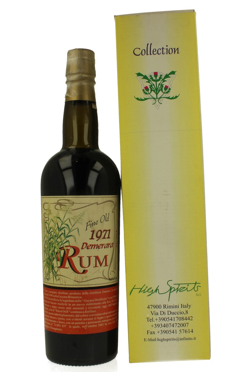 Enmore Guyana Rum 1971 2003 75cl 54% High Spirits - cask 71/893837 only 108 bts - Products ...