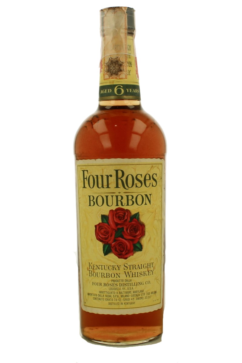 Four Roses Kentucky Straight Bourbon Whiskey - Bot. in The 70's 75cl 43 ...