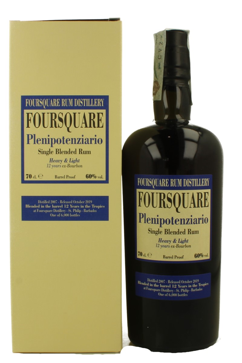 Foursquare Plenipotenziario Distillery Barbados Rum 12 Years old 2007 ...