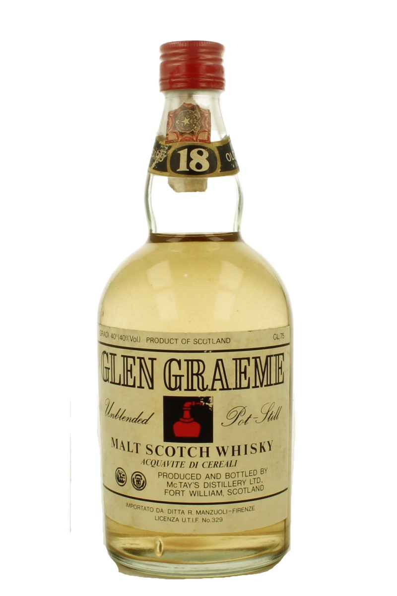 Glen Graeme Blended Scotch Whisky 18 Year Old - Bot.70's-80's 75cl 40% ...