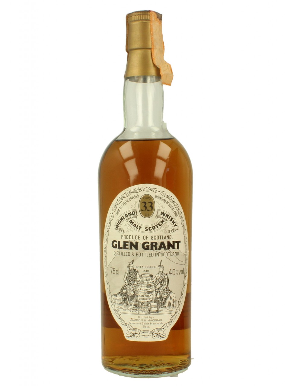 GLEN GRANT 33 Years Old Bot.80's so distilled Around 1950 75cl 40% ...
