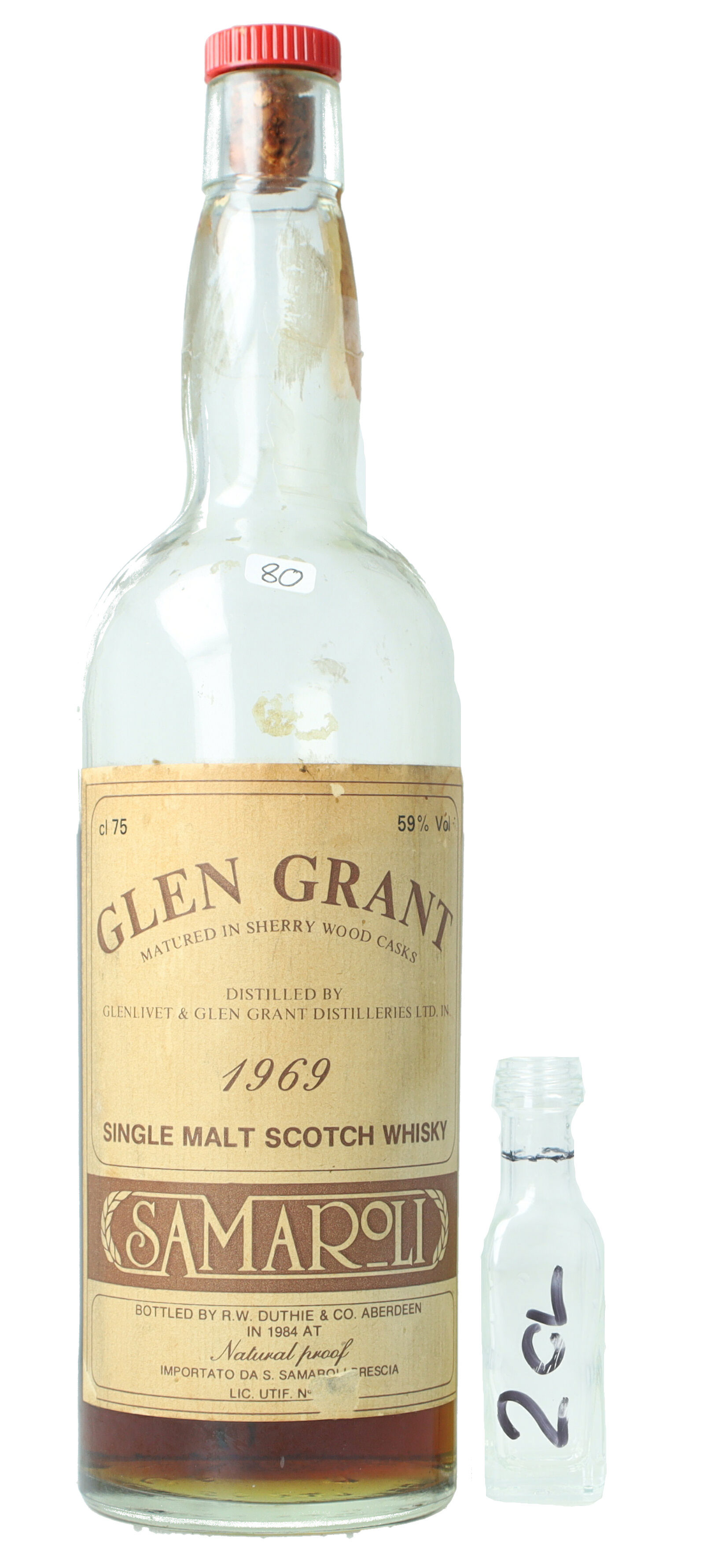 Glen Grant Speyside Scotch Whisky SAMPLE !!!! 1969 1984 2cl 59% R.W ...