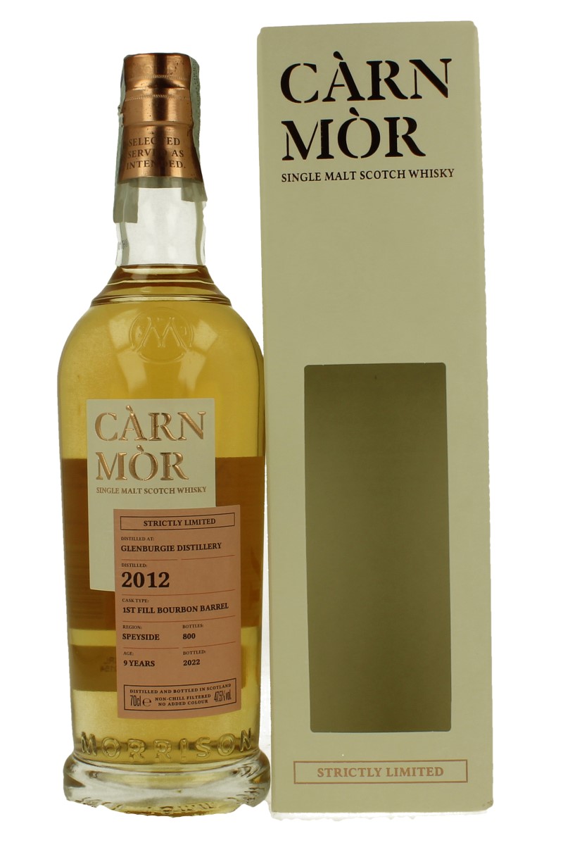 GLENBURGIE 9 years old 70cl 47.5% - carn mor - bourbon aged - Products ...