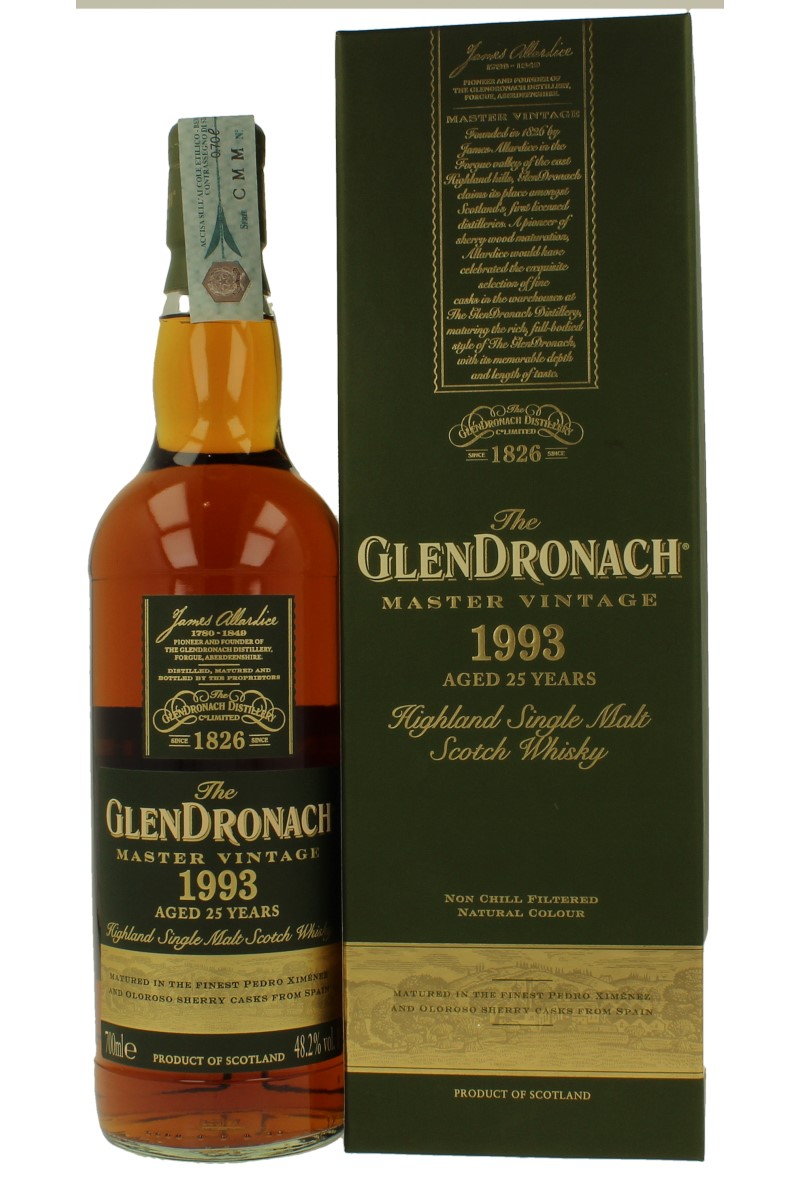 GLENDRONACH 25 Years old 1993 70cl 48.2% OB-Master Vintage - Products ...
